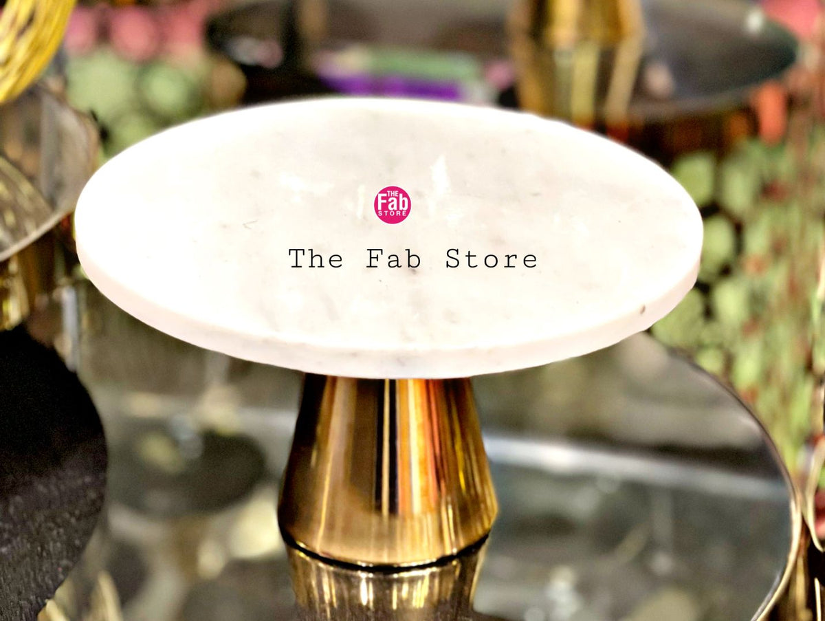 White Marble cake stand – The Fab Store