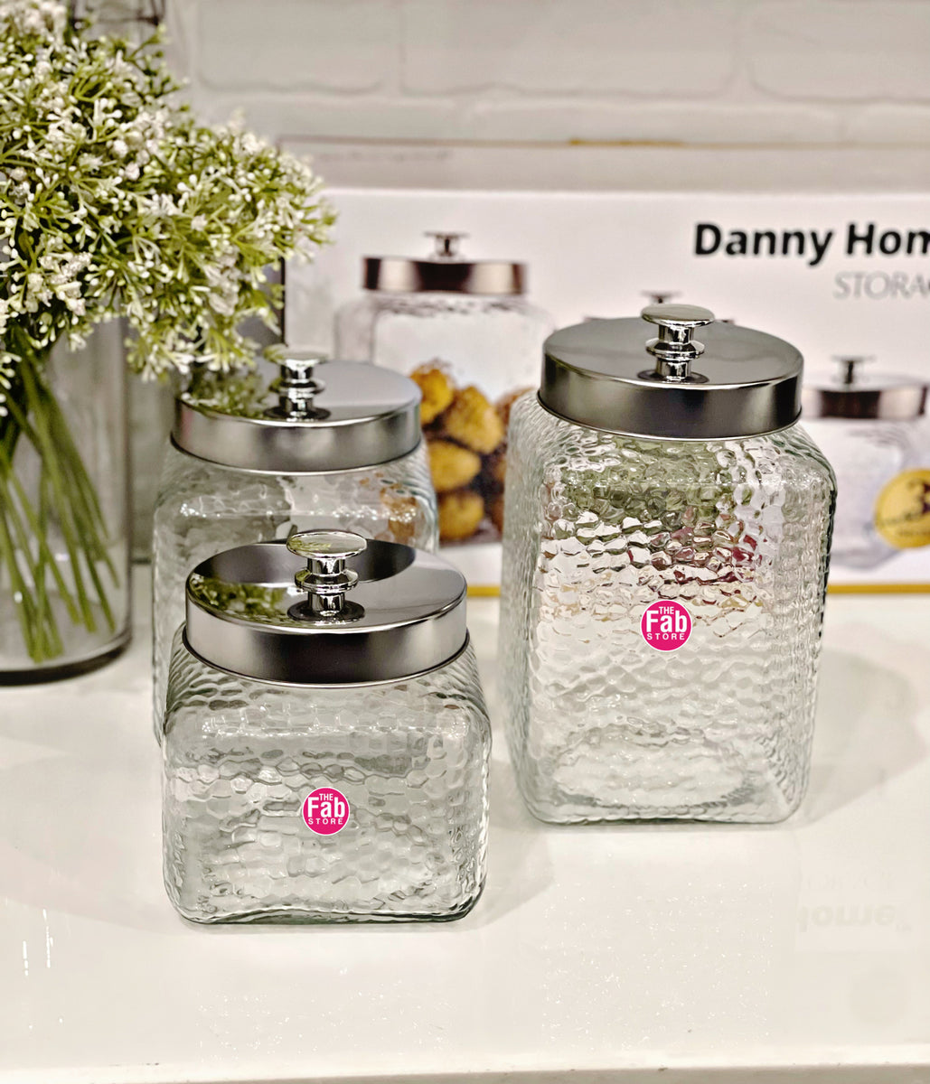 Hammered Glass Jars – The Fab Store