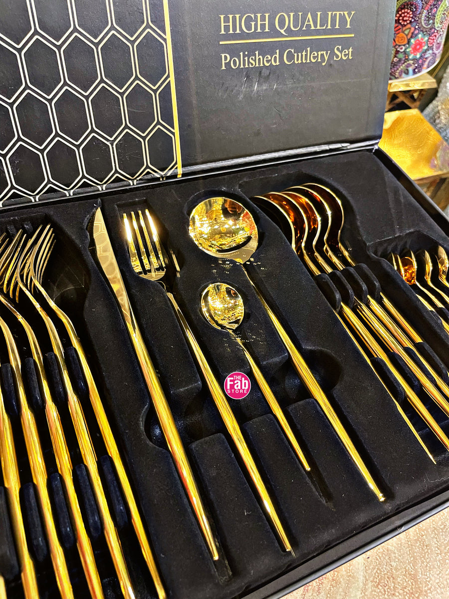 Gold Sleek Cutlery – The Fab Store
