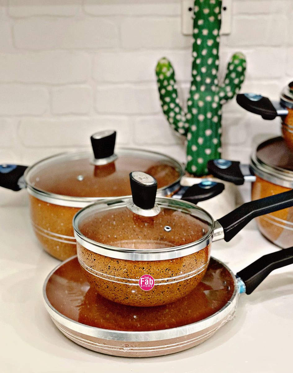 Orange Granite Cookware set – The Fab Store