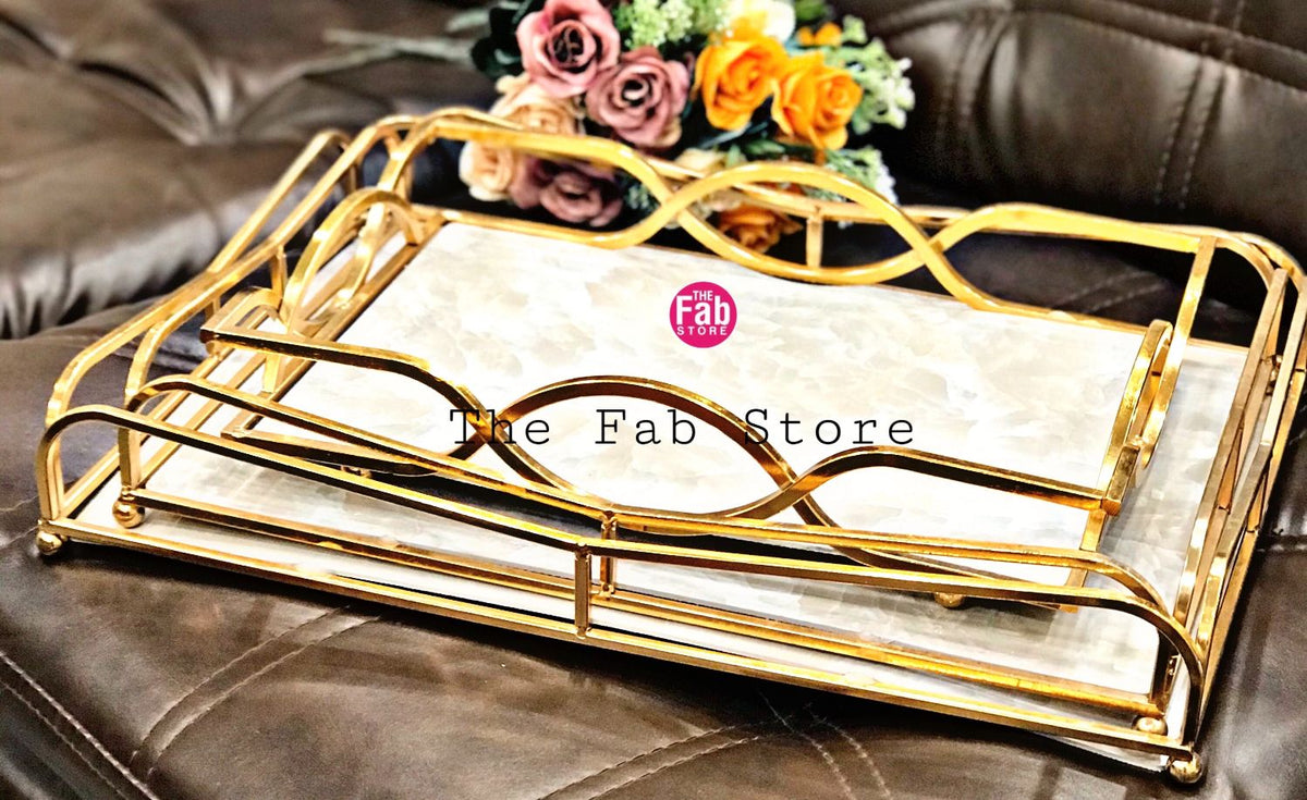 3pc Gold trays – The Fab Store