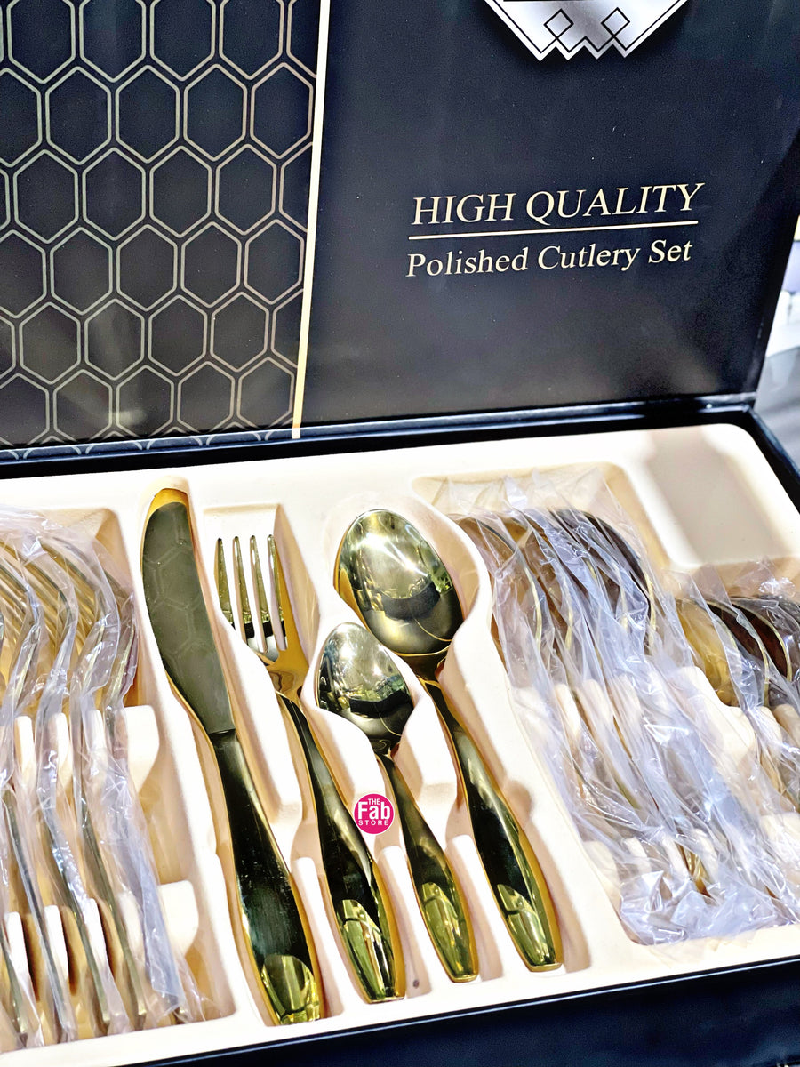 Gold plated cutlery set – The Fab Store
