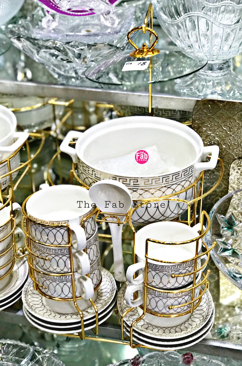 22pc soup set with serving stand – The Fab Store