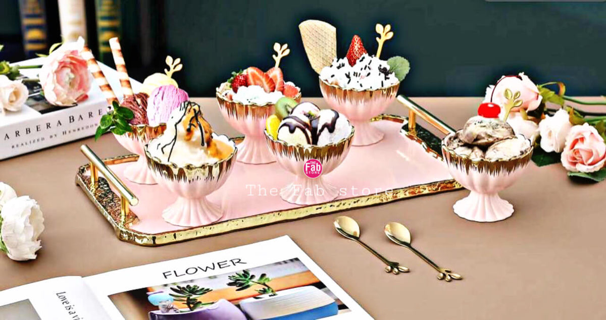 Royal Collection dessert set Pink – The Fab Store