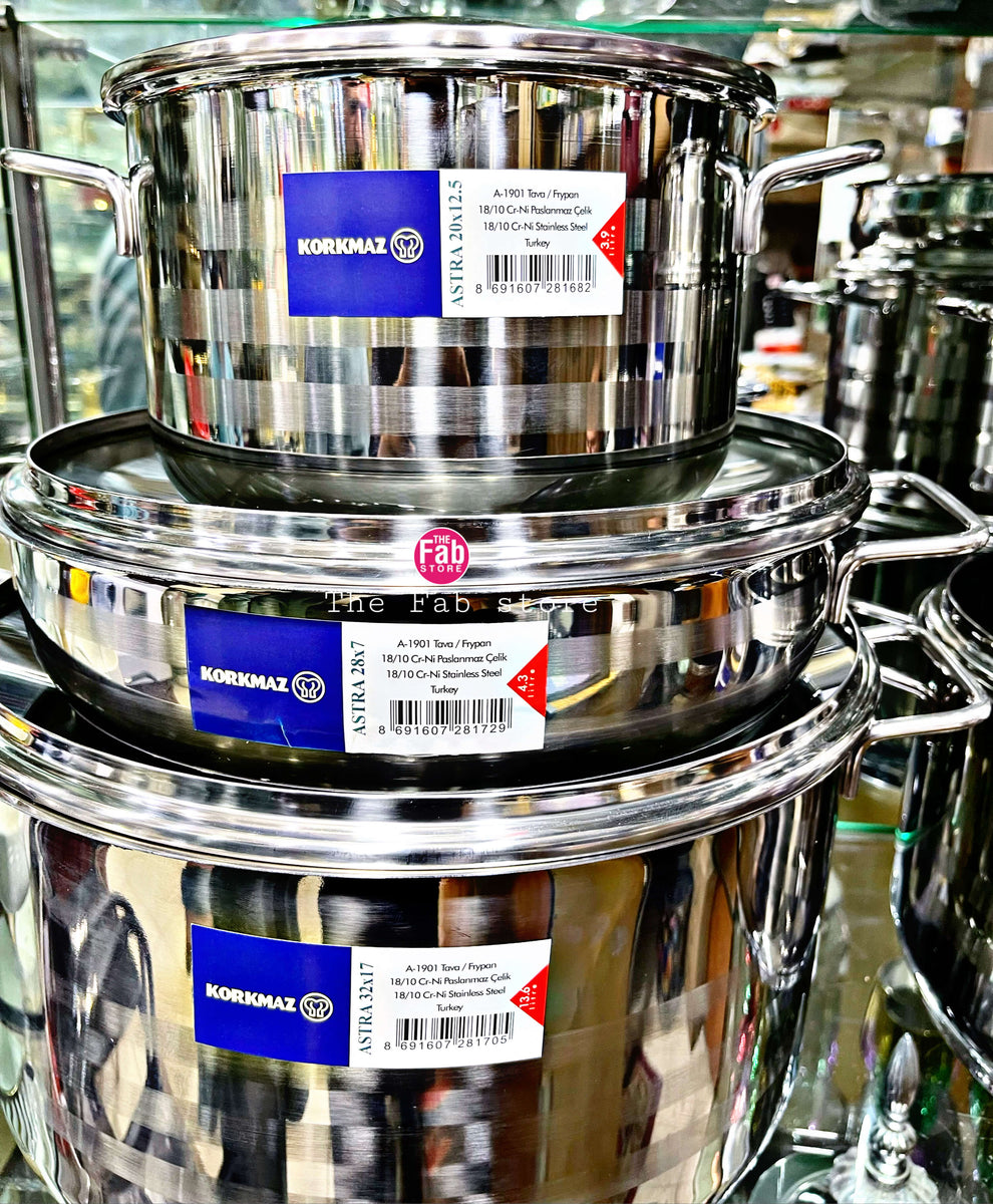 Korkmaz stainless steel cookware set Astra A-1901 Pro – The Fab Store
