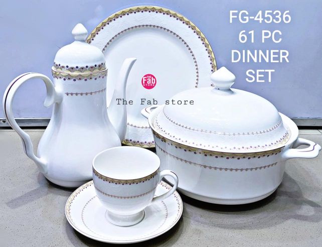Royal dinner set in white gold – The Fab Store