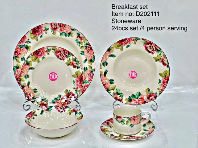 Pink floral breakfast set – The Fab Store