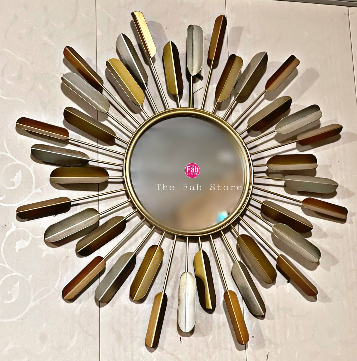 Brass spade sunflower mirror – The Fab Store