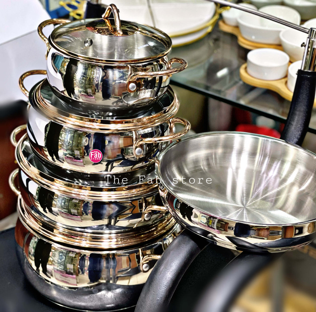 Korkmaz A1800 9pc stainless steel cookware set – The Fab Store