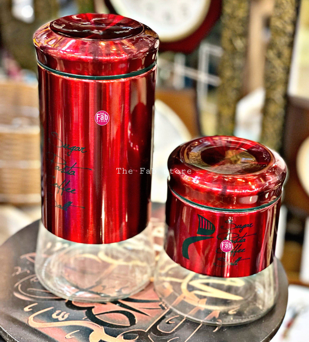 Red cookie jar set – The Fab Store