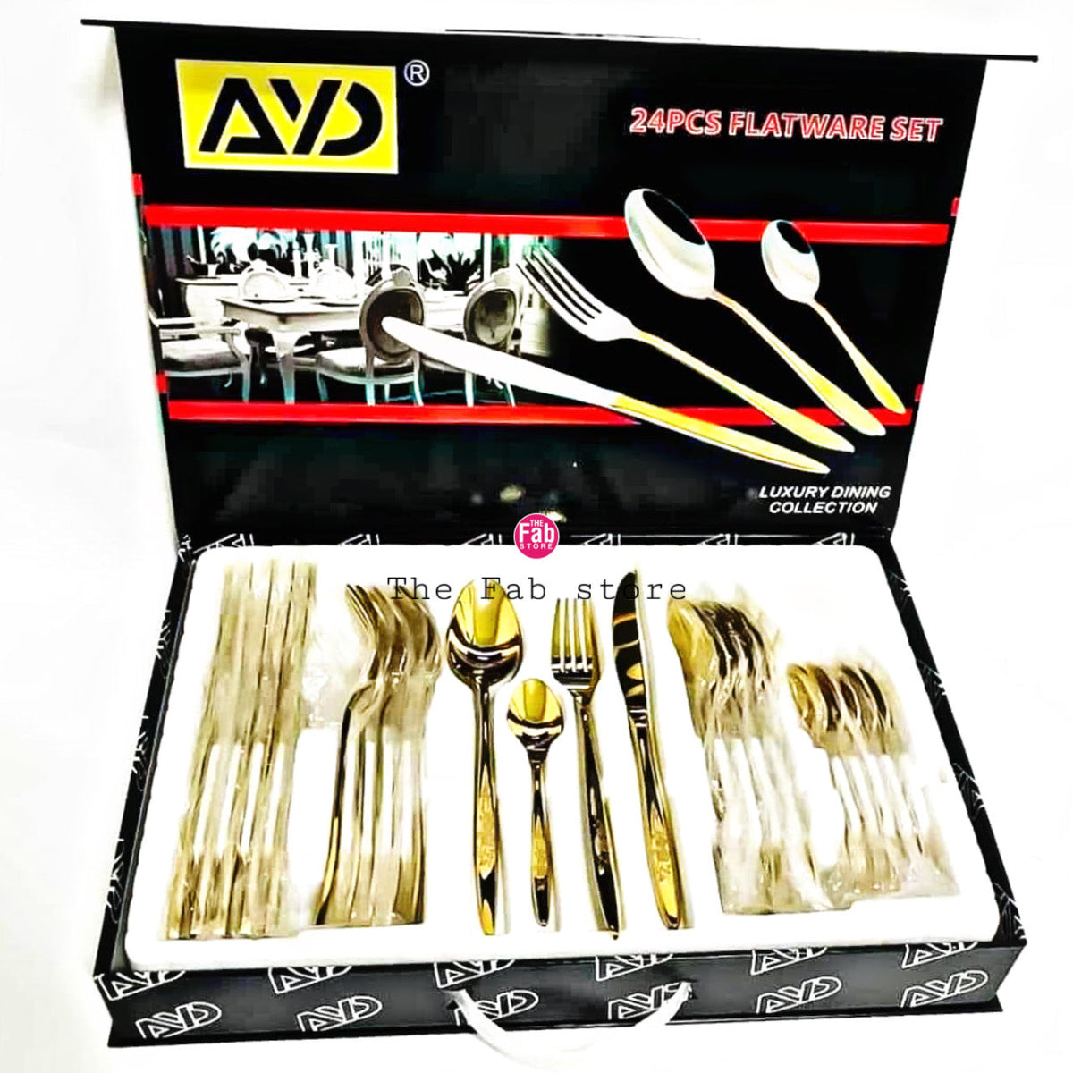 24pc AYD Gold plated cutlery – The Fab Store