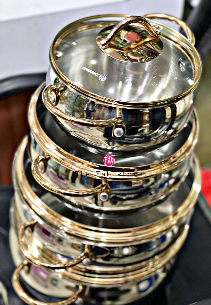 Korkmaz A1800 9pc stainless steel cookware set – The Fab Store