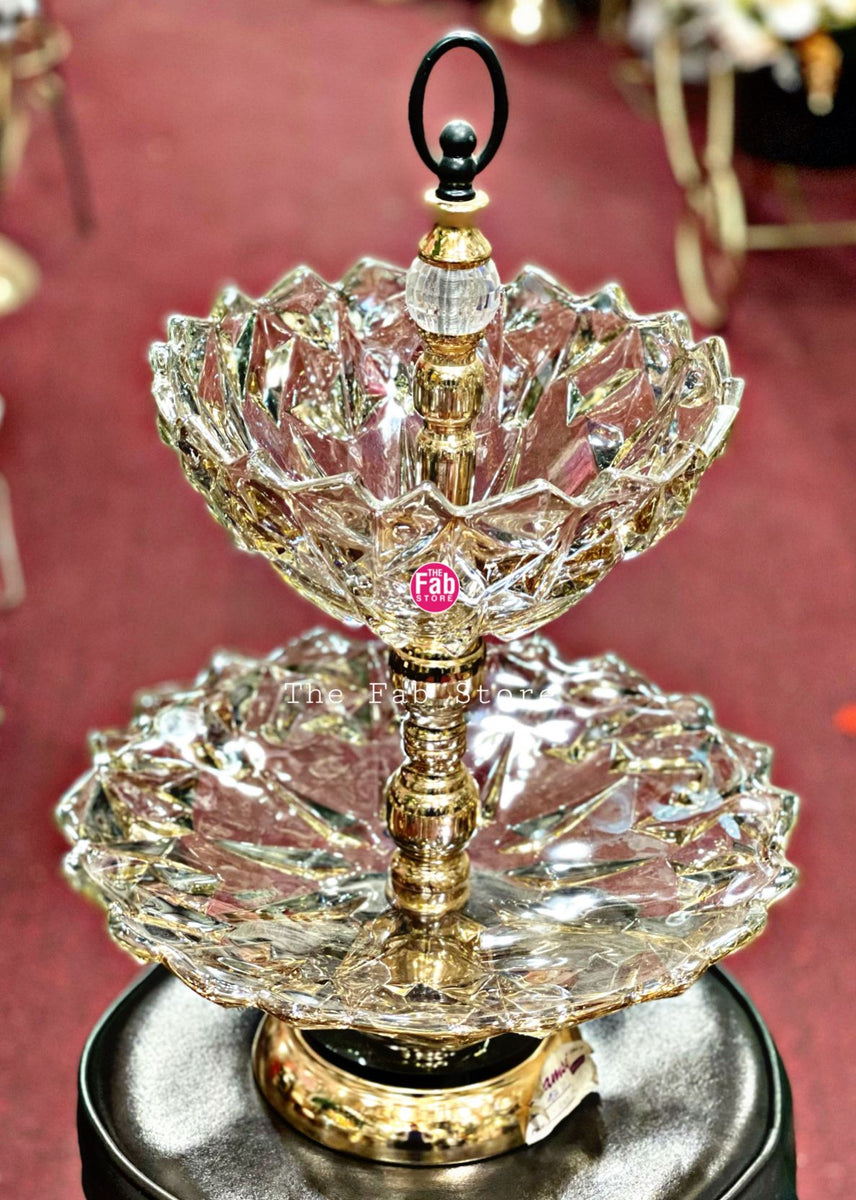2 tier crystal decorative stand – The Fab Store