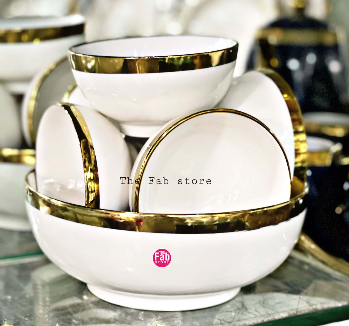 Royal white and gold dessert set – The Fab Store