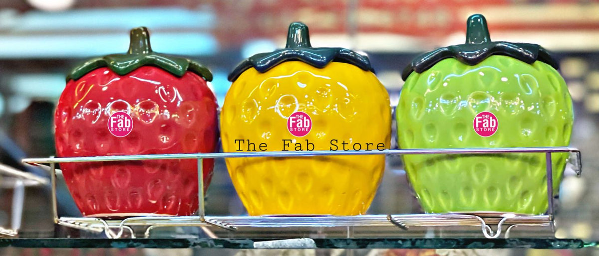 Multi strawberry shaped jars – The Fab Store