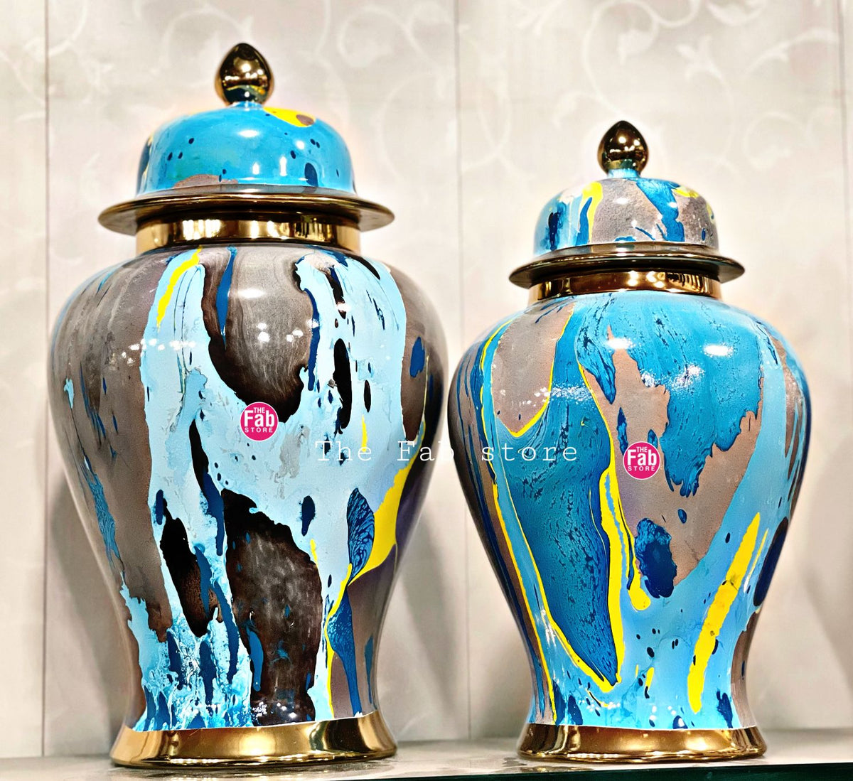 Turquoise urns set – The Fab Store