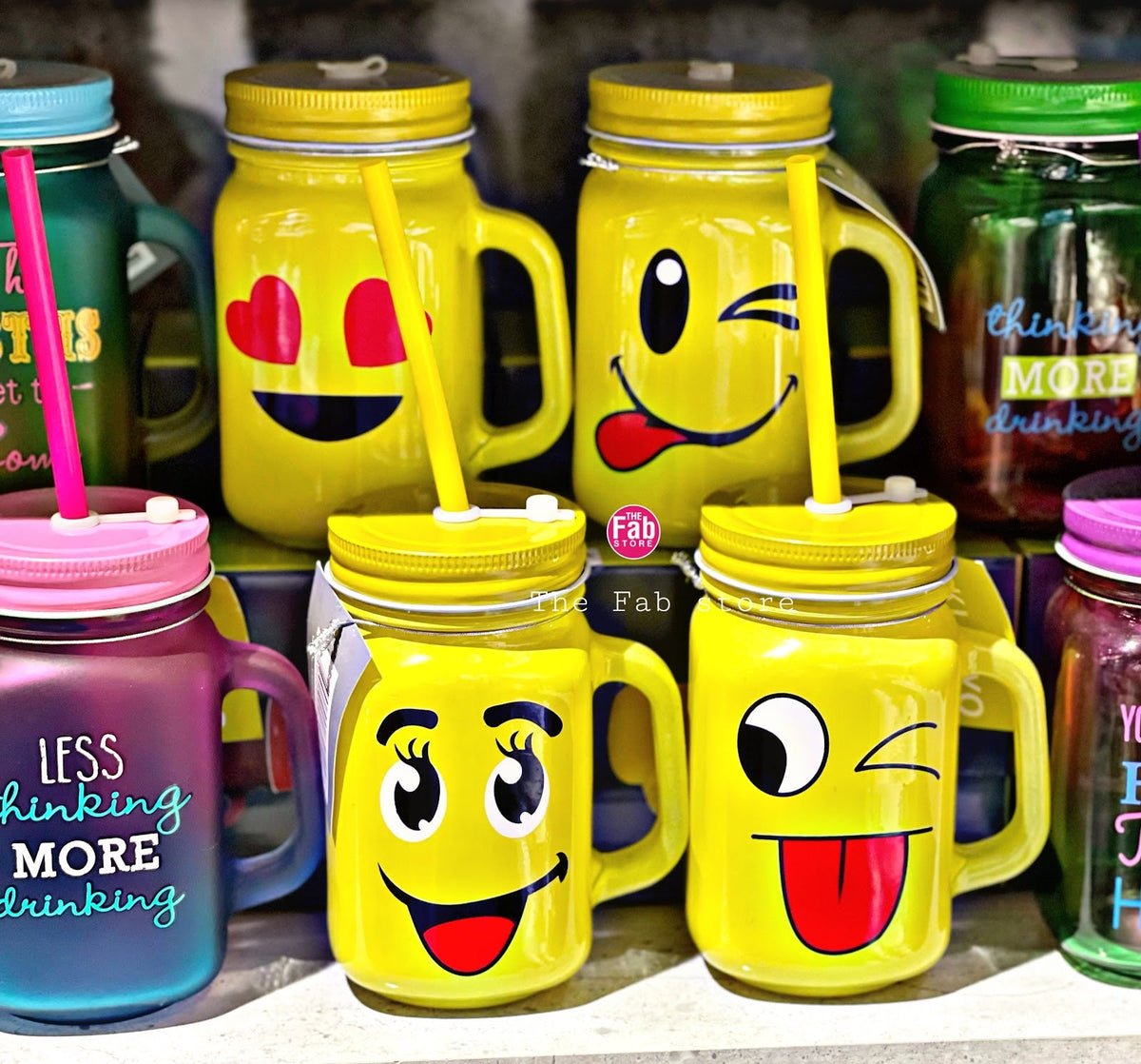 Smiley Mason jars – The Fab Store