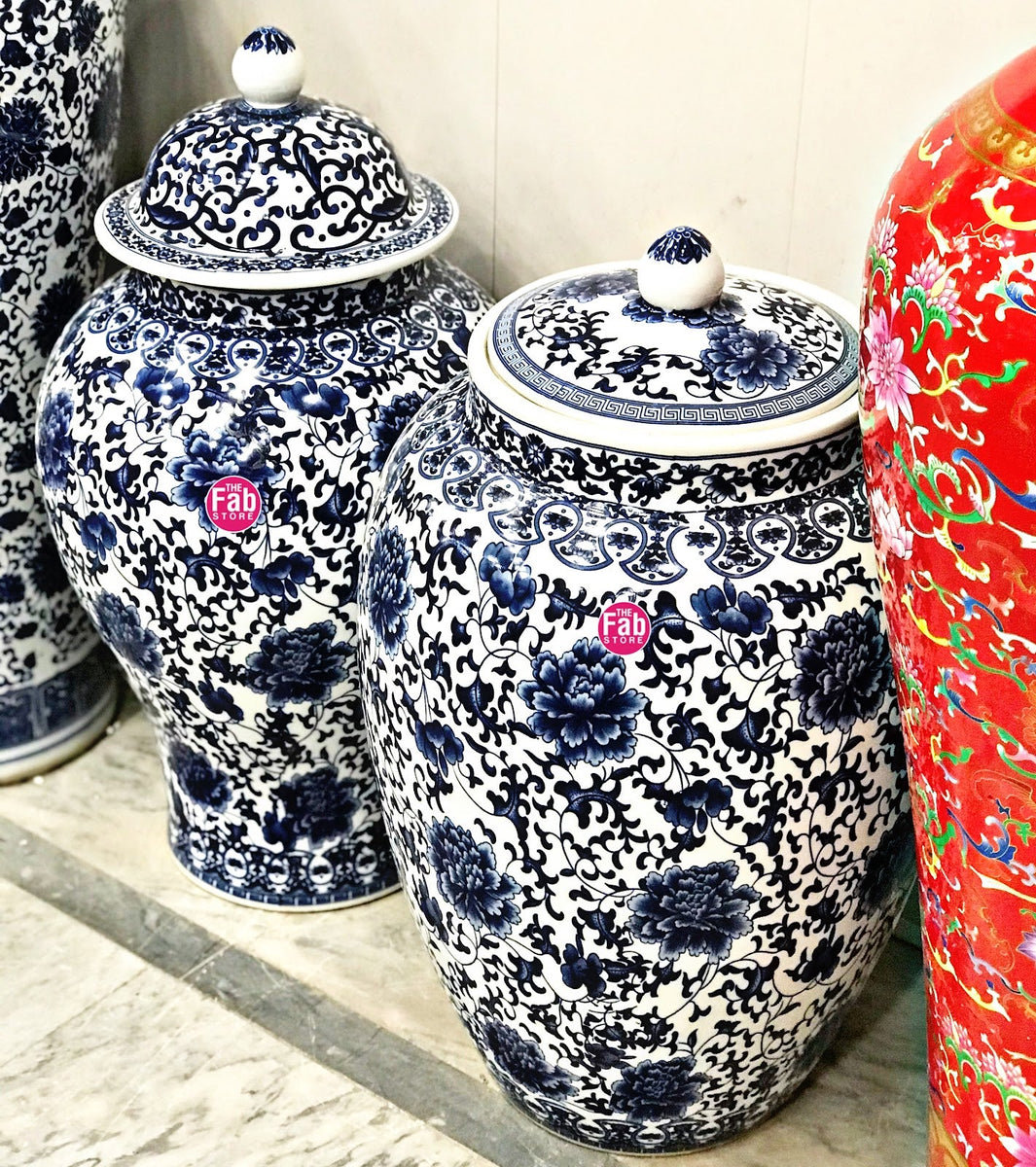 Blue pottery candy jars – The Fab Store