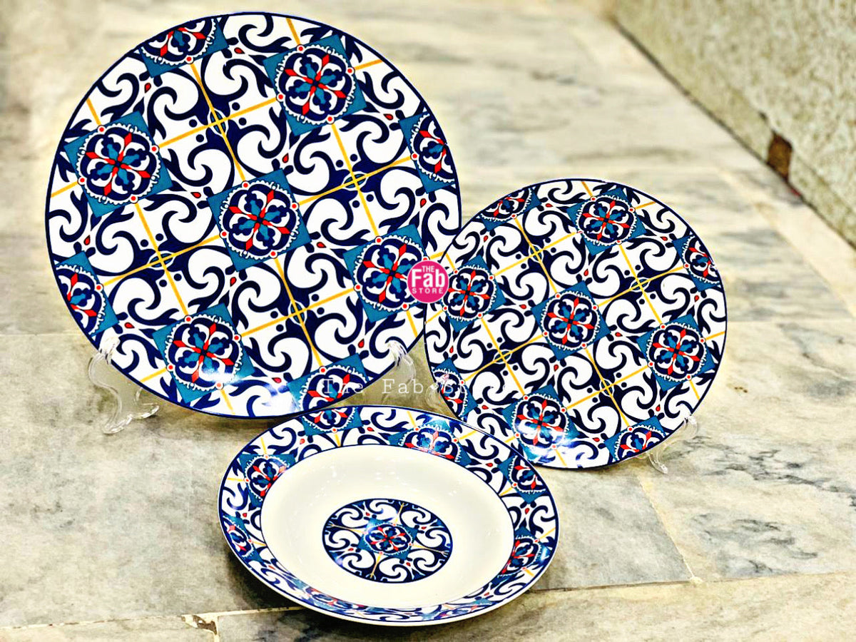 Turkish blue pottery plate set – The Fab Store