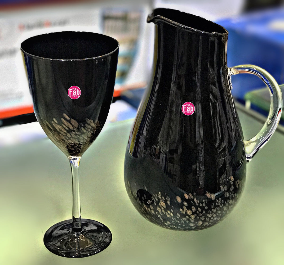Black glittery water set – The Fab Store