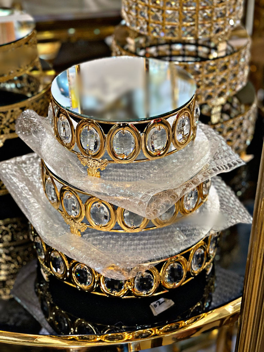 3pc gold cake stand set – The Fab Store