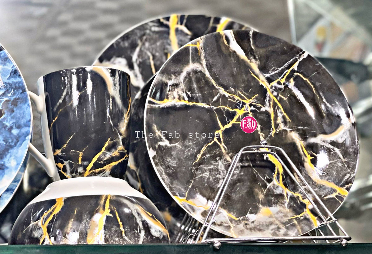 30pc marble dinner set – The Fab Store