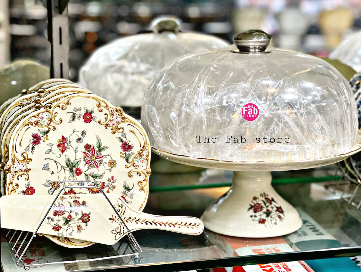 Floral cake stand set – The Fab Store