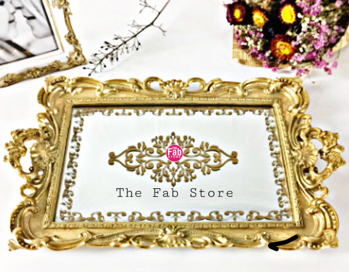 Gold mirror tray – The Fab Store