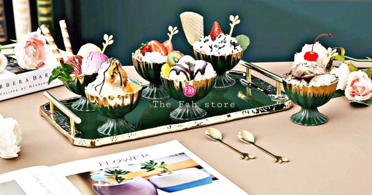 Royal dessert set with serving tray – The Fab Store